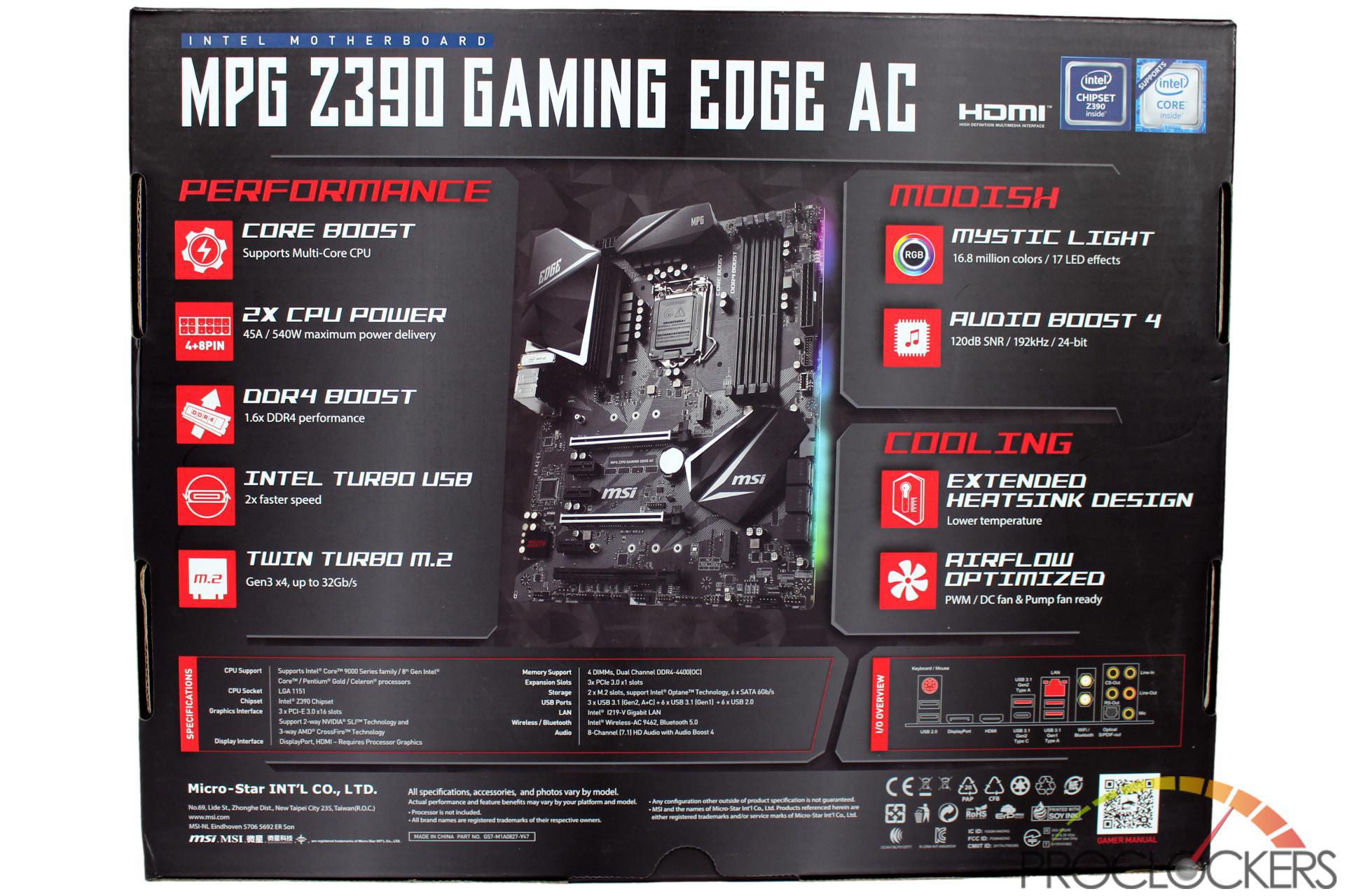 MSI MPG Z390 Gaming Edge AC Motherboard Review Gaming Gorilla MSI MPG Z390 Gaming Edge AC Motherboard Review Gaming Gorilla
